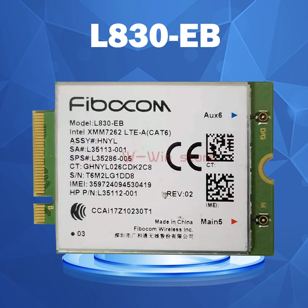 L830 EB 4G LTE WWAN 카드 SPS # L35286 005 L35112 001 Cat6 300 Mbps|3G 모뎀 ...