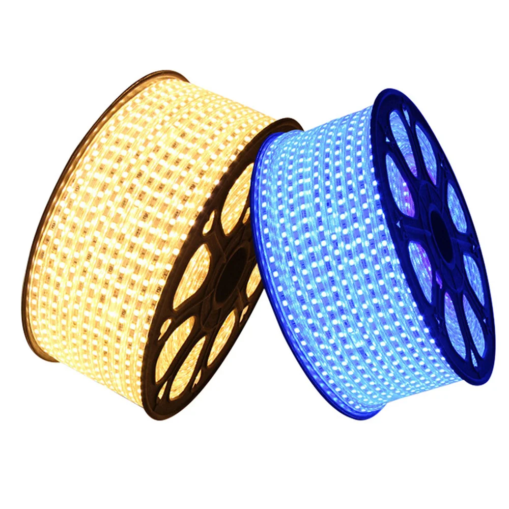 220V LED Strip Light SMD2835 Waterproof IP65 Connectable Rope Lamp Plug ...