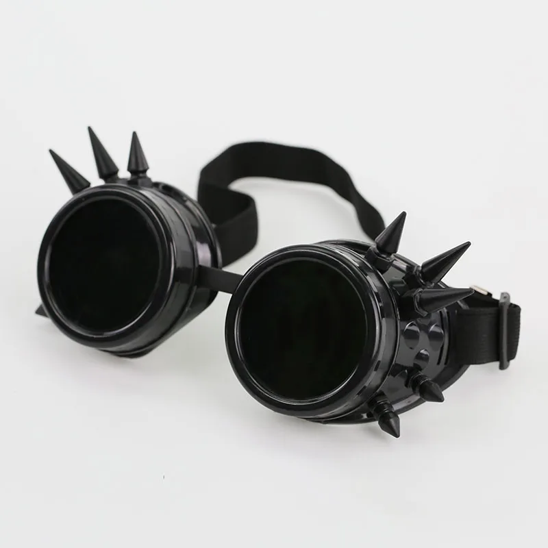 Welding-Round-goggle-steampunk-cyber-Goth-Sunglasses-Rivet-spiked ...