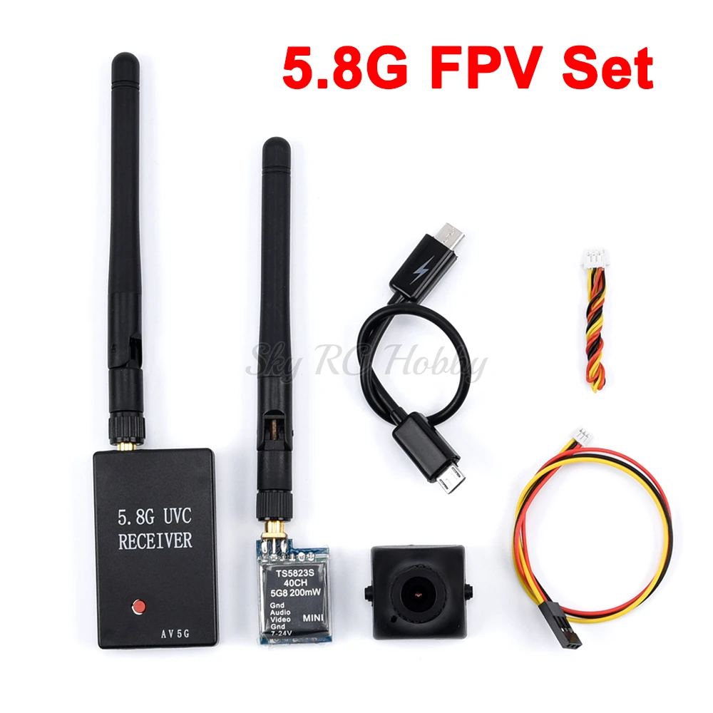 FPV 5.8G TS5823S TS5823 200mw 40CH Mini Transmitter + Receiver UVC ...