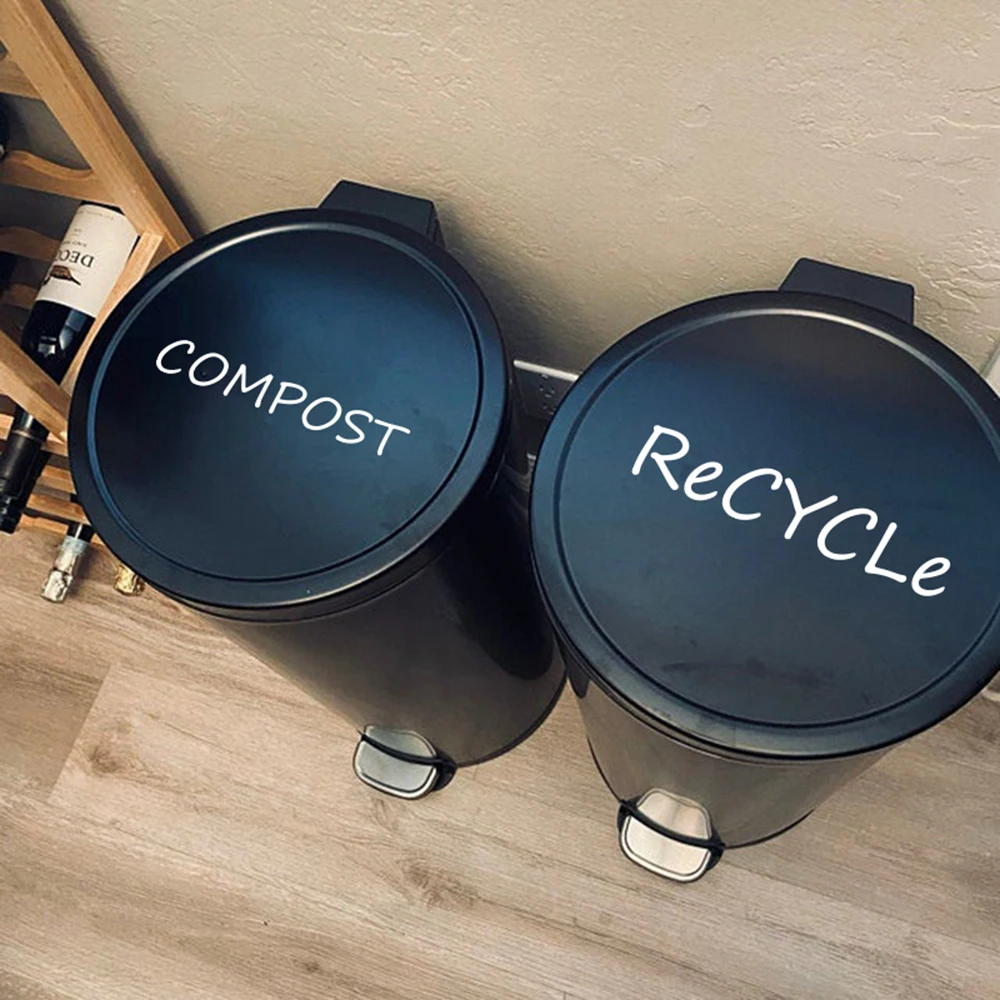 3pcs Trash Recycle Compost Word Labels Garbage Can Organization Rubbish ...