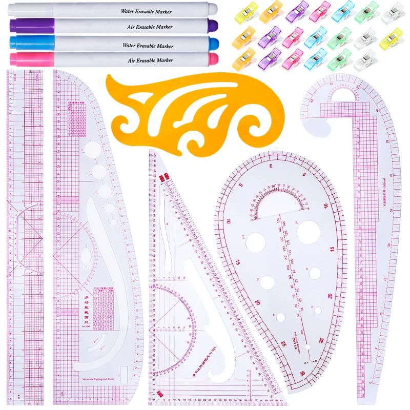 Kaobuy Multifunctional Sewing French Ruler Tools Plastic Sewing Drawing ...