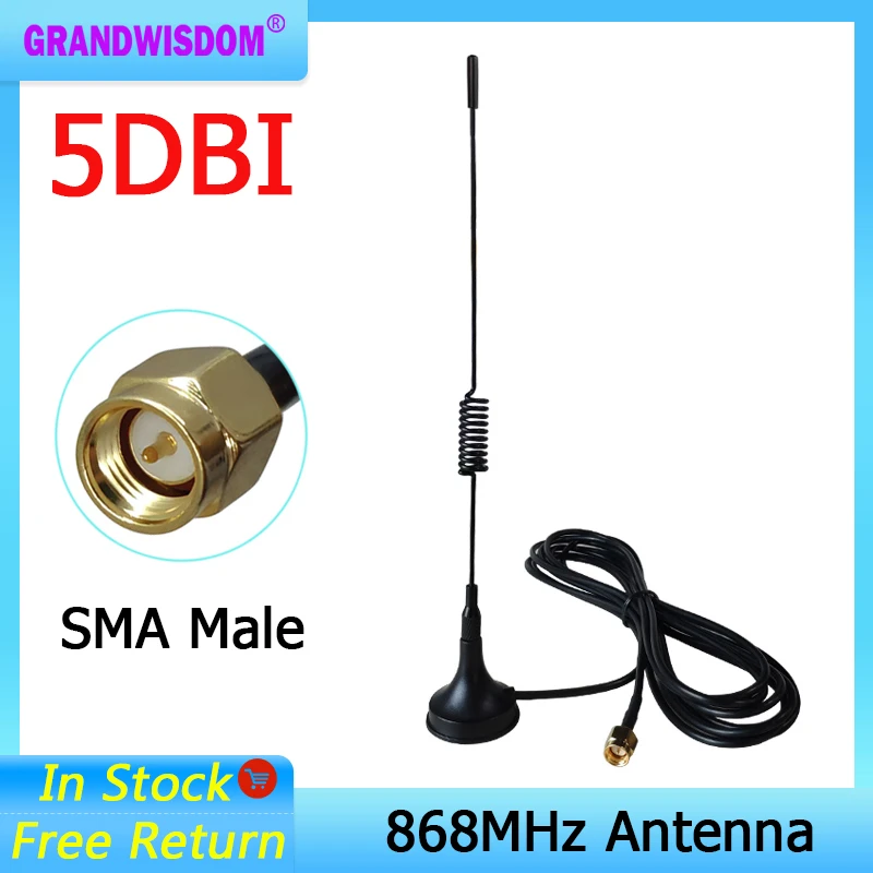 GSM Antenna 868MHz 915mhz antenna 4.5dbi SMA male connector 868 mhz 915 IOT antena sucker aerial ...