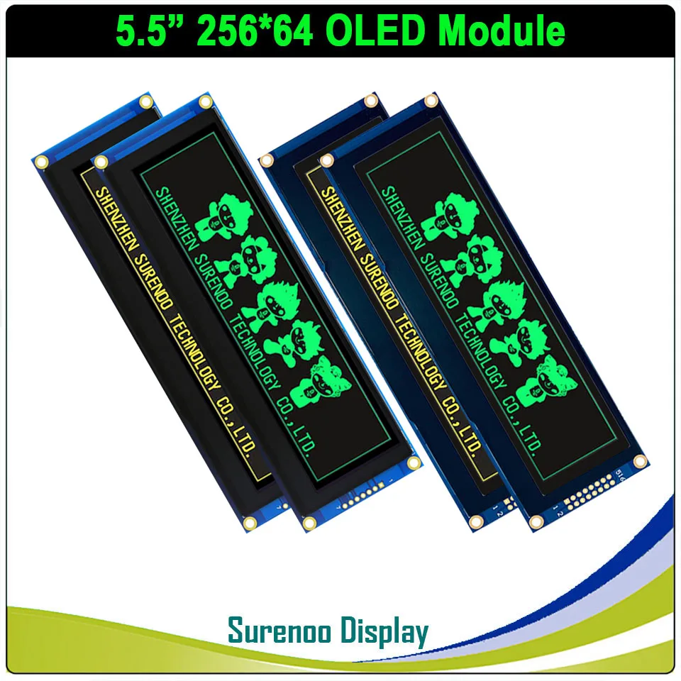 Real OLED Display, 5.5" 256*64 25664 Graphic LCD Module Display Screen ...