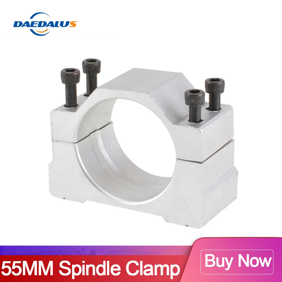 New CNC Spindle Clamp 55mm diameter clamp Mounts Bracket With 4 Screws ...