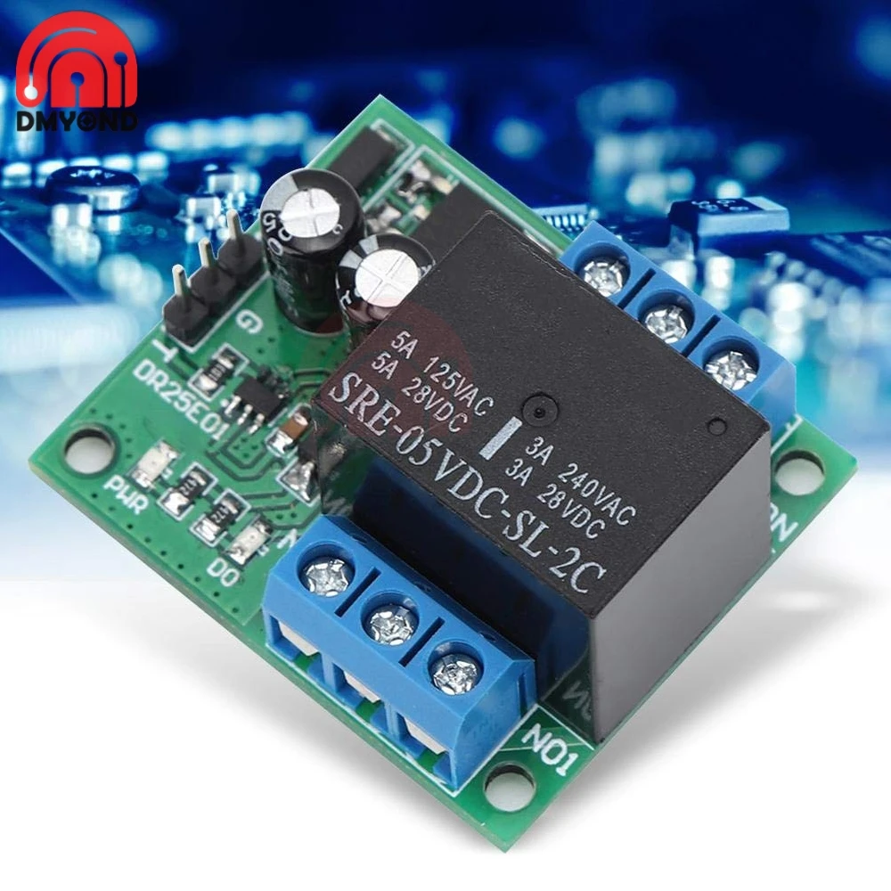 DC 5V/12V 3 5A Double Pole Double Throw DPDT Relay Module Self locking Bistable Switch Low Pulse ...