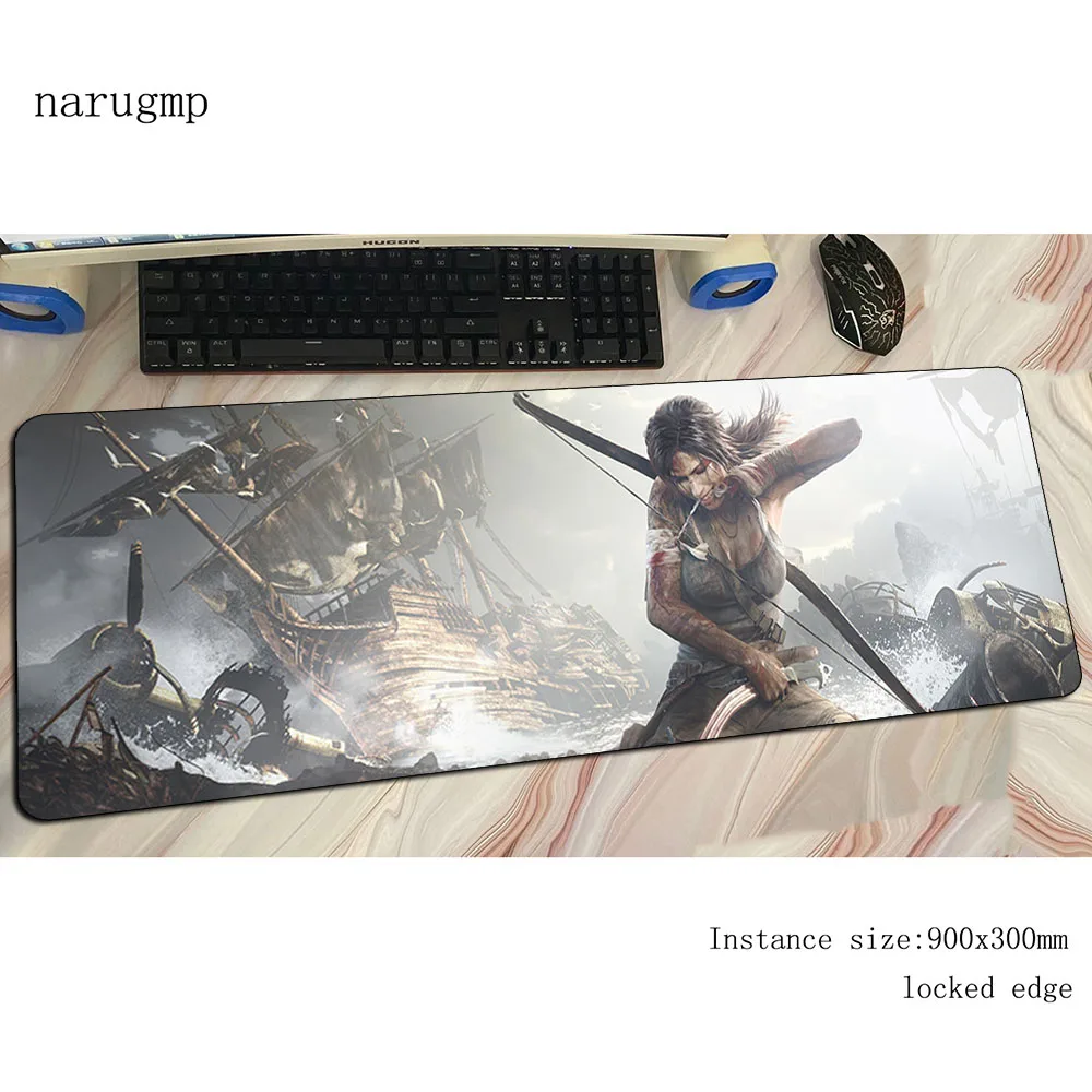tomb raider pad mouse 900x300mm computer gamer mouse pad Birthday ...