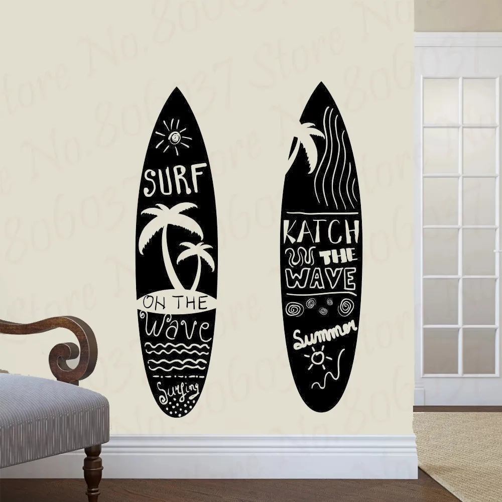 Surf board surfing Surf Sticker Surfing Car Decal Posters Vinyl Wall ...