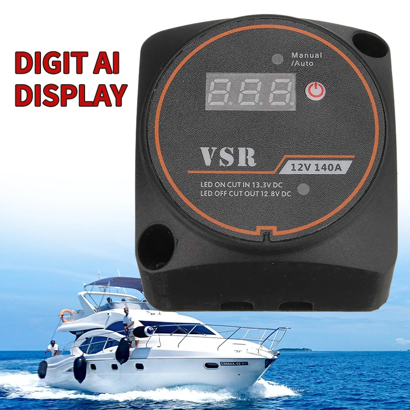 Split Charge Relays With Red Led Indicator Digital Display Voltage ...