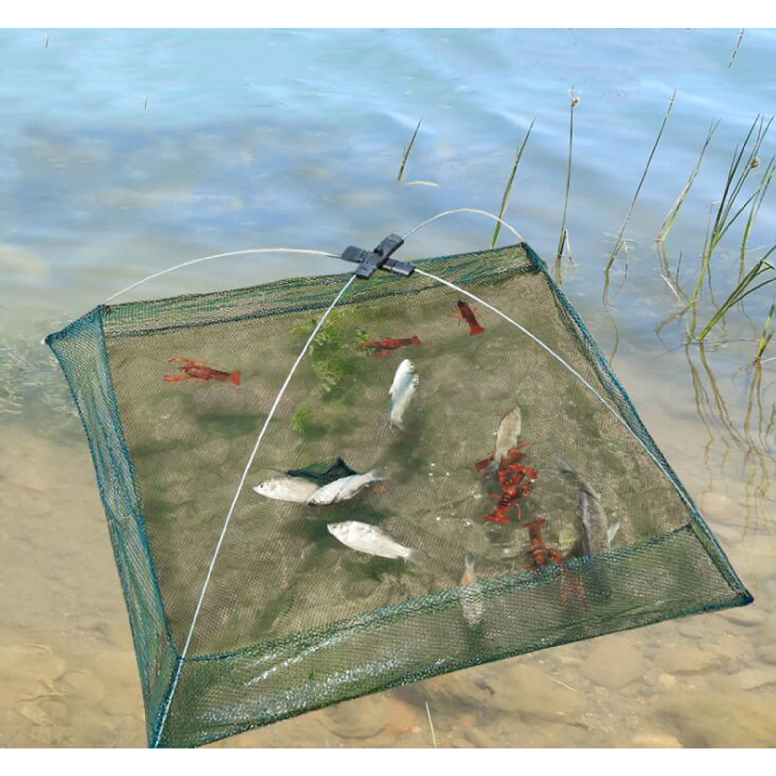Drop Fishing/landing Net Crayfish/shrimp Catcher Casting Network Mesh ...