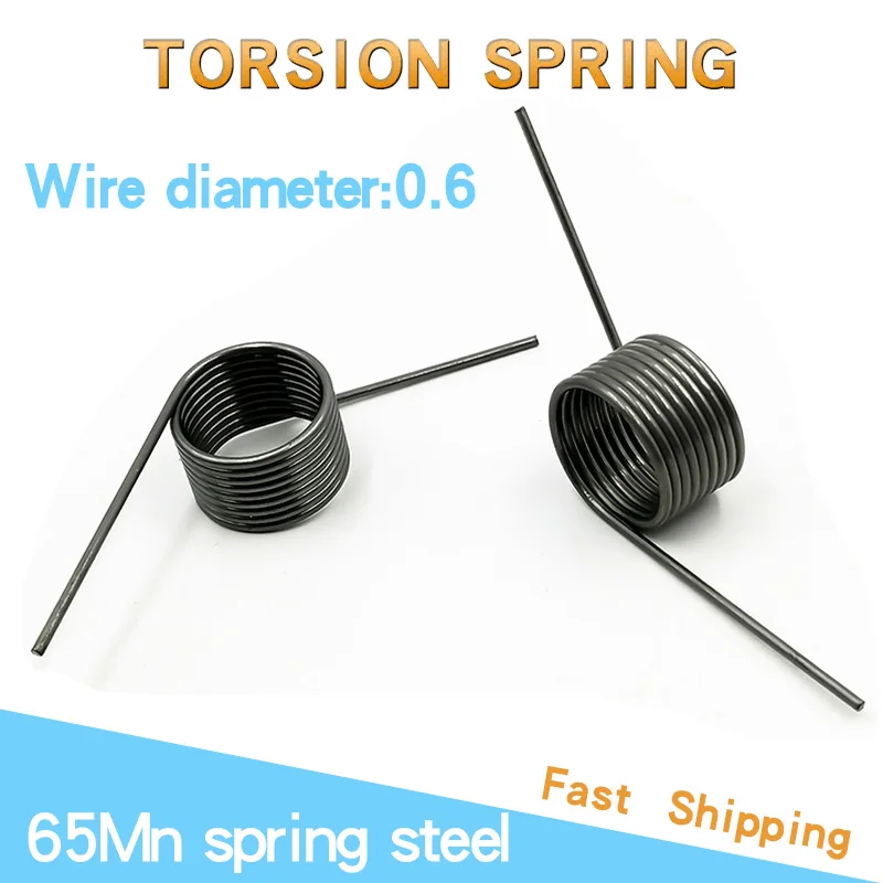 60-90-120-180-Degrees-Angle-V-Shaped-Spiral-Spring-65Mn-Steel-Torsion ...