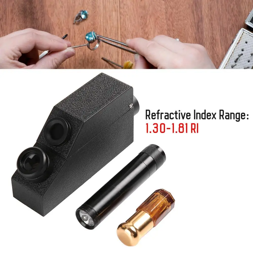 RHG181 Professional Gemstone ldentification Gem Refractometer Diamond ...