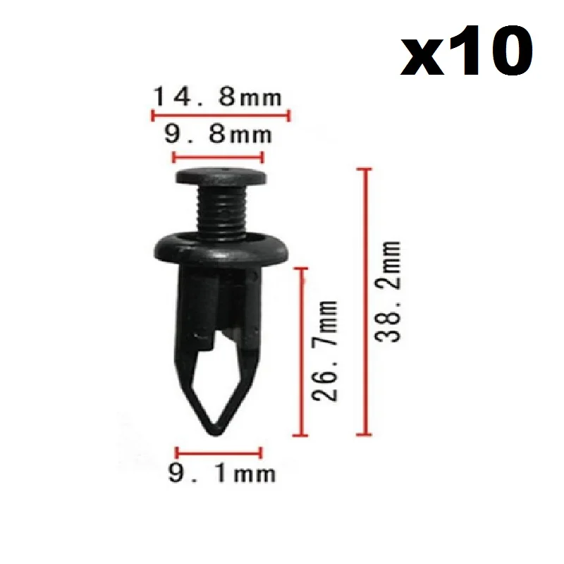 10x Nylon For Toyota Lexus Bumper Cover Push-type Retainer Clips 90467 ...