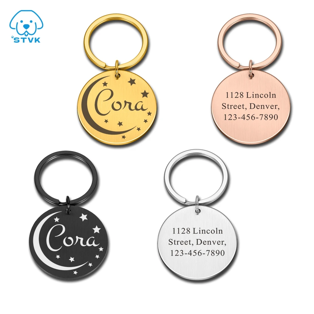 Double-side Customized Name Address Tags Pet Dog Tags Cat Collar ...