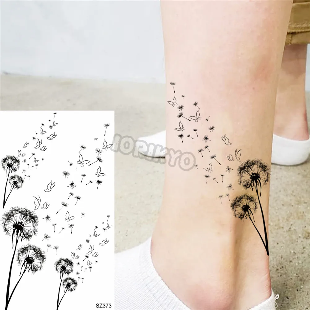 Dandelion Tattoo On Foot