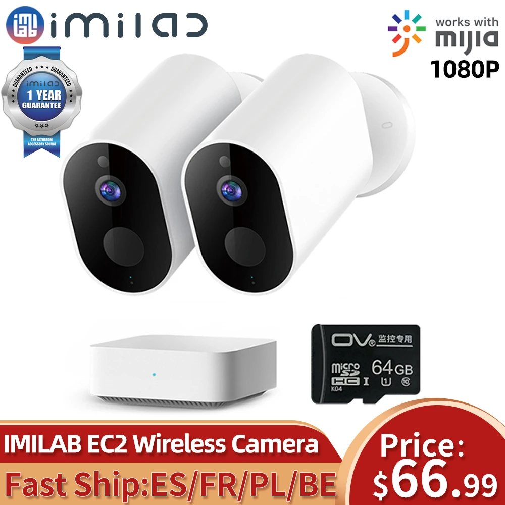 IMILAB EC2 Surveillance Camera Outdoor Wireless Wifi 1080P HD IP Smart ...