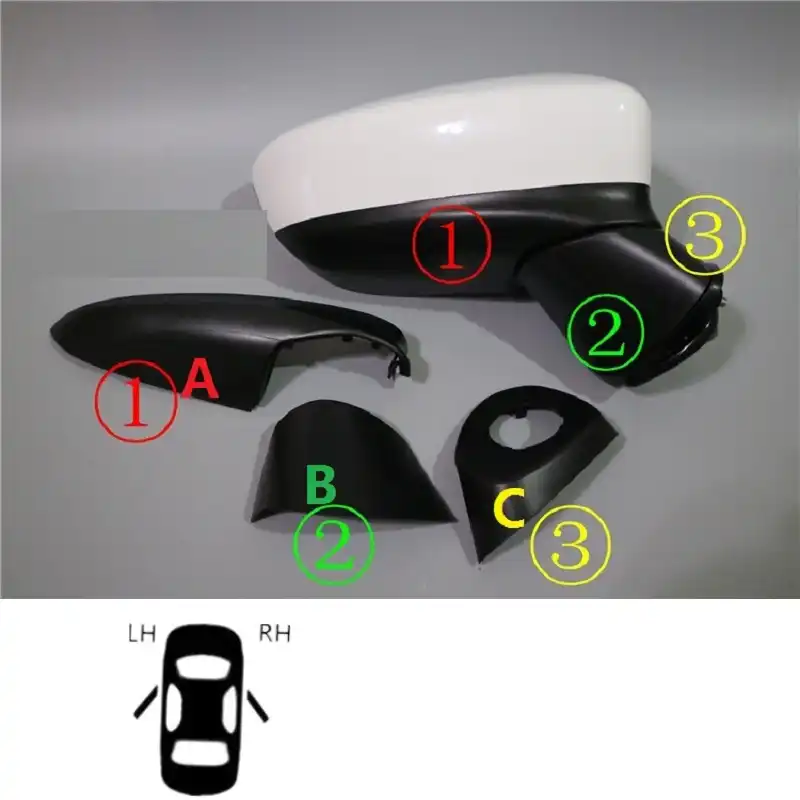 Car Side Door Rearview Mirror Lower Covers Wing Mirror Shell Housing ...
