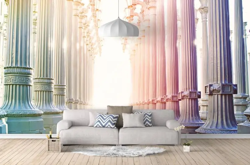 wallpapers for living room Vintage roman column 3D mural wallpaper home ...