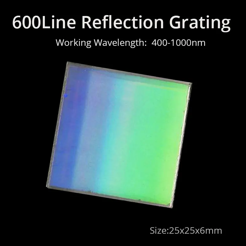 25x25mm Ruled Diffraction Grating 600Line Reflection Grating K9 Optical ...