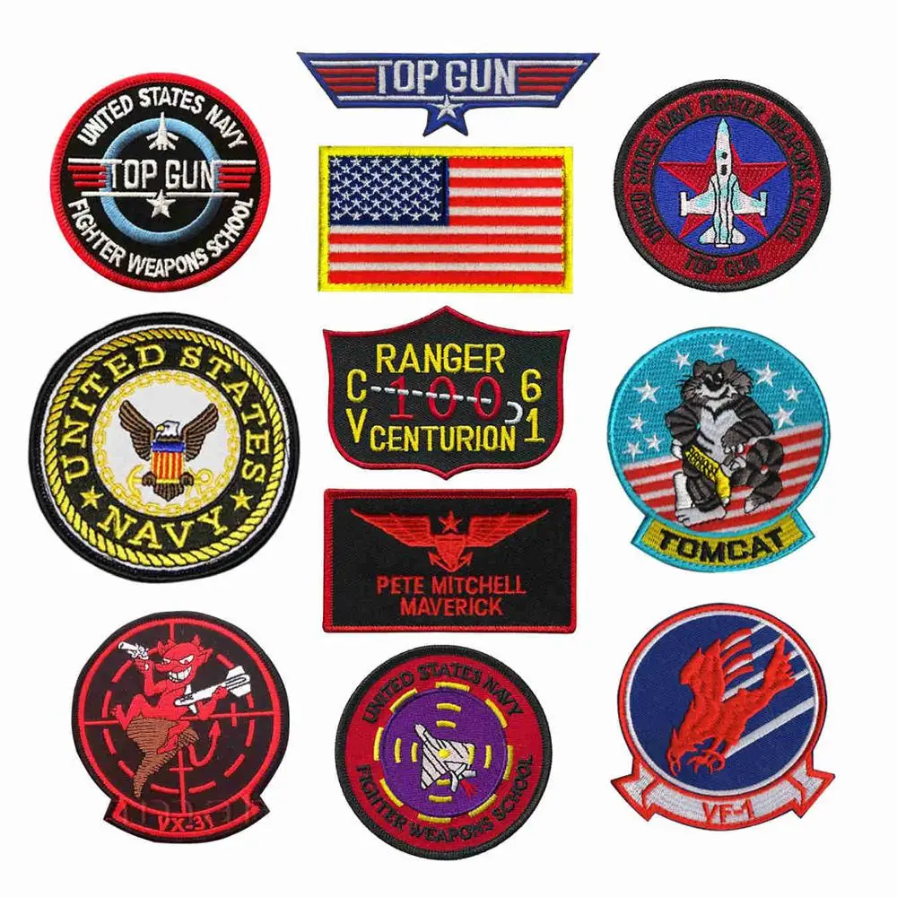 Top Gun Ranger bordado táctico militar moral parches insignias combate ...