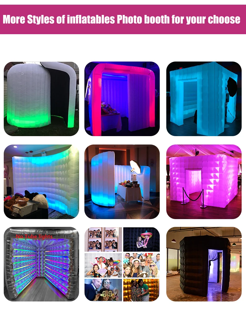 Sent From USA Portable Led Photobooth Backdrop Inflatable 360 Photo ...