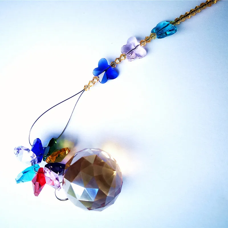 DIY-pingente-de-candelabro-de-cristal-oct-gono-champanhe-bola-facetada ...