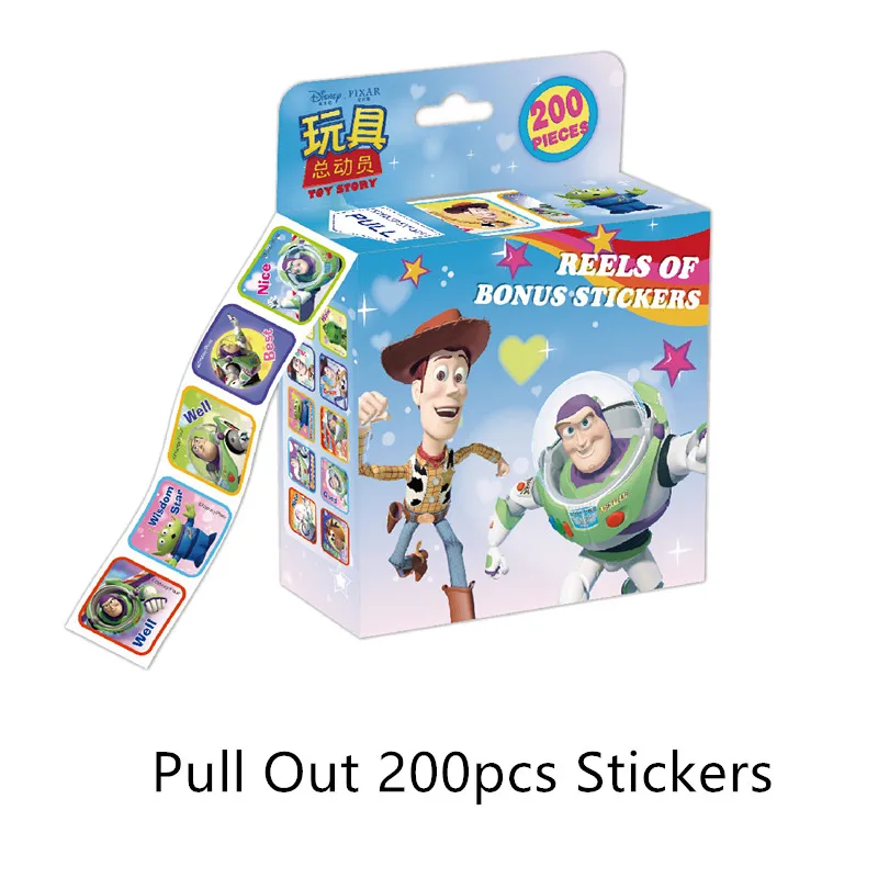 200-Sheets-Box-Disney-Cartoon-Stickers-Toy-Story-StIckers-Anime-Cute ...