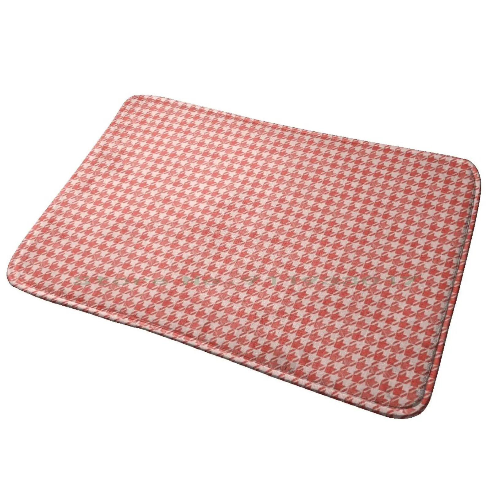 Lovecore-Pink-And-Red-Geometric-Houndstooth-Entrance-Door-Mat-Bath-Mat ...