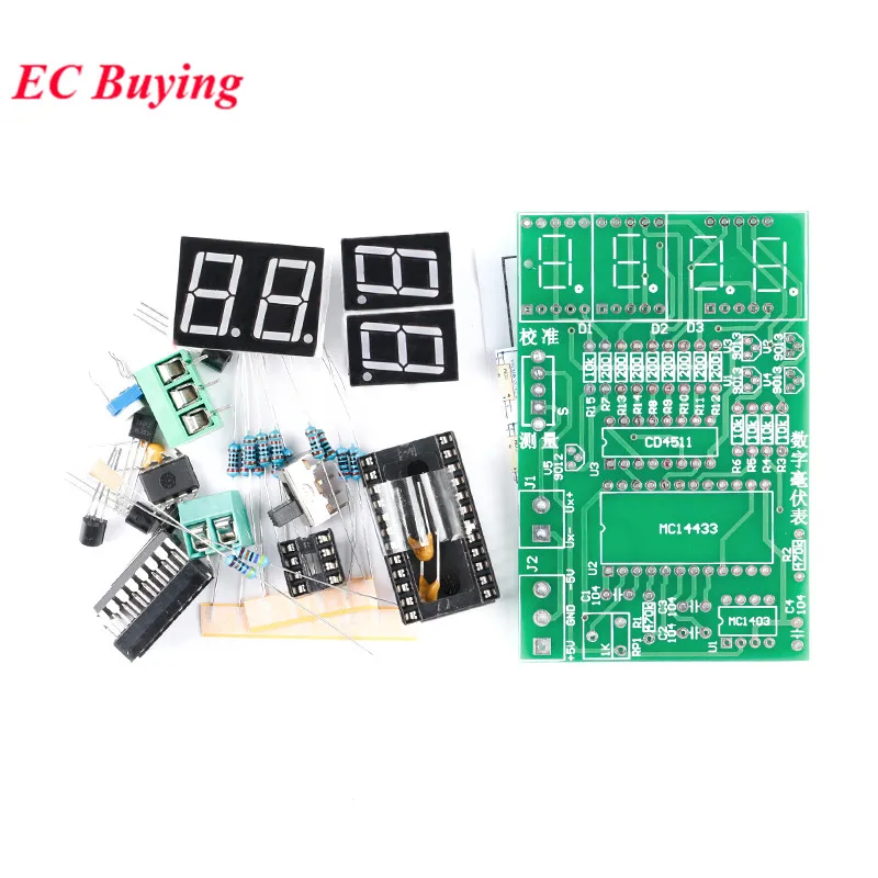 Digital-Millivoltmeter-PCB-Board-DIY-Kit-5V-AD-Conversion-Welding ...