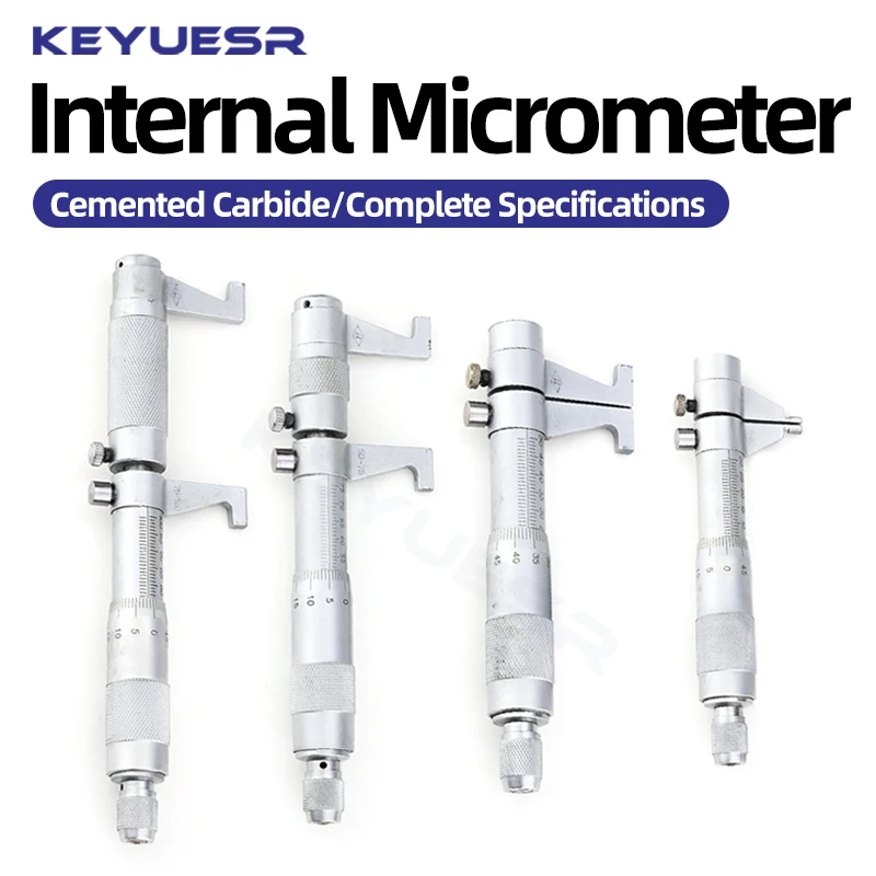 Inside Micrometer Internal Diameter Measuring Tool Screw Carbide Gauge ...