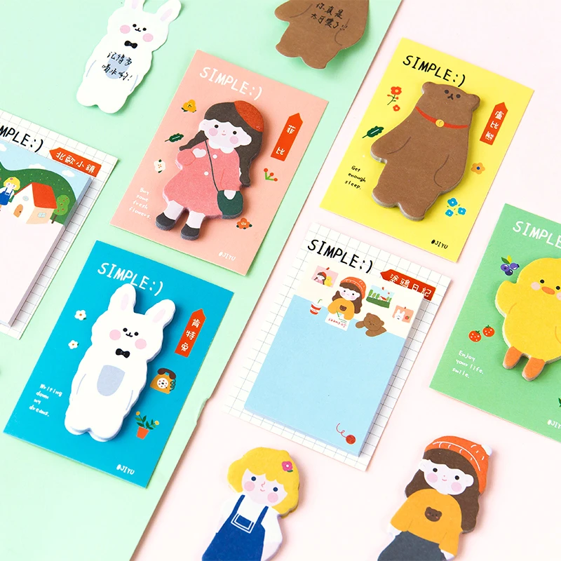 Memo Pad Decorative Girls | Kawaii Stationary | Kawaii Girl Sticky ...