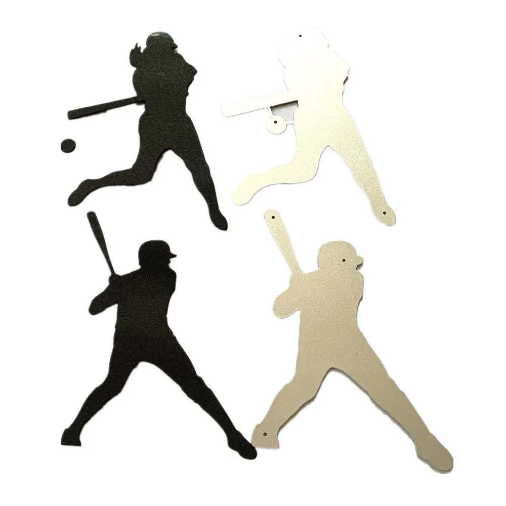 Baseball Player Metal Cutting Die Scrapbooking Embossing Folder For ...