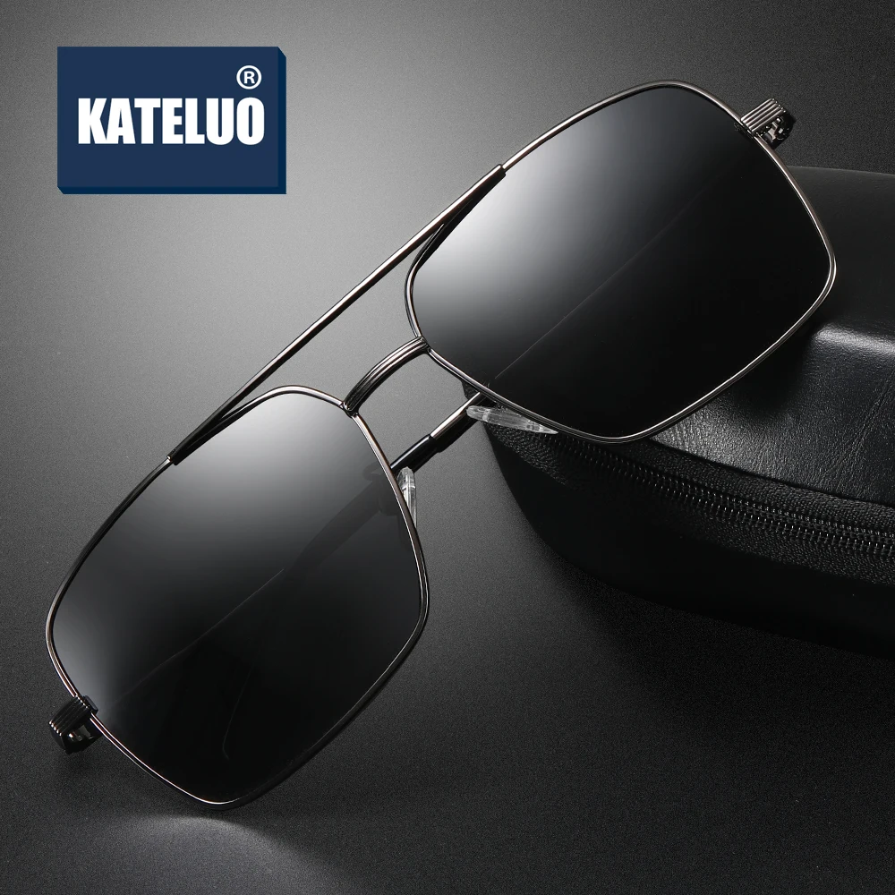 KATELUO-2020-Vintage-Mens-Sunglasses-UV400-Glass-Lens-Sun-glasses-Square-Driving-Glasses-For-Men ...