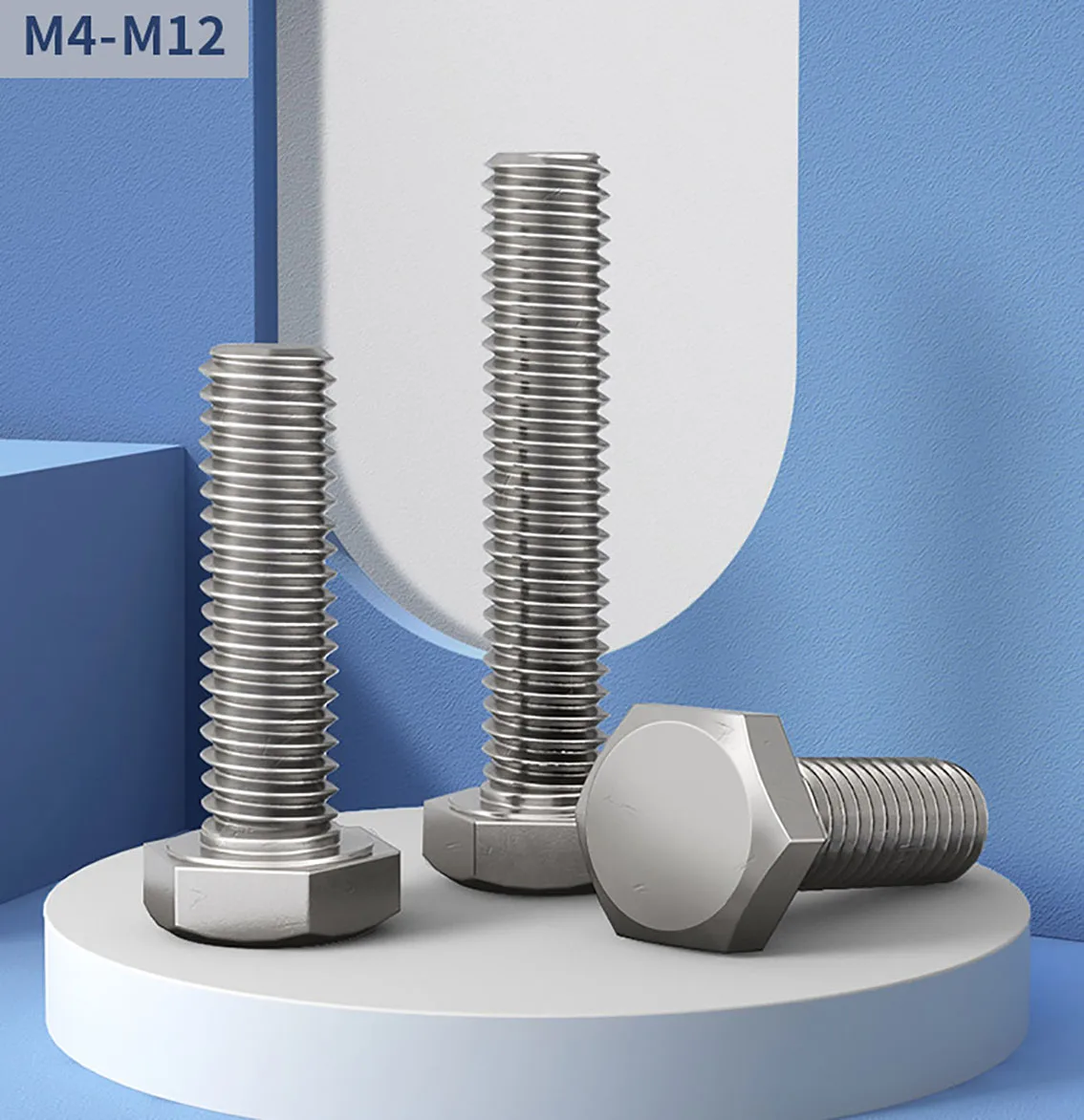 M6 M8 M10 M12 Left Threaded External Hex Head Screws 304 Stainless ...