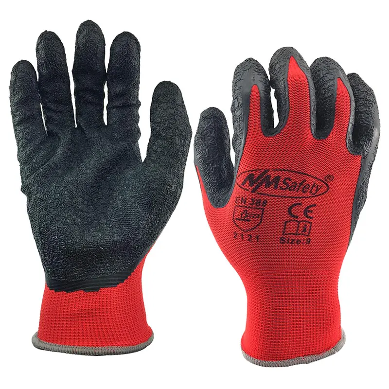 24Pcs-12-Pairs-Safety-Work-Rubber-Gloves-Nylon-Knitted-Glove-Latex ...