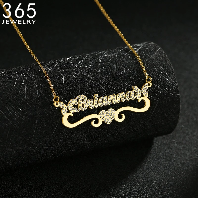 2021new Fashion Customized Names Pendants Necklace Diamonds Custom