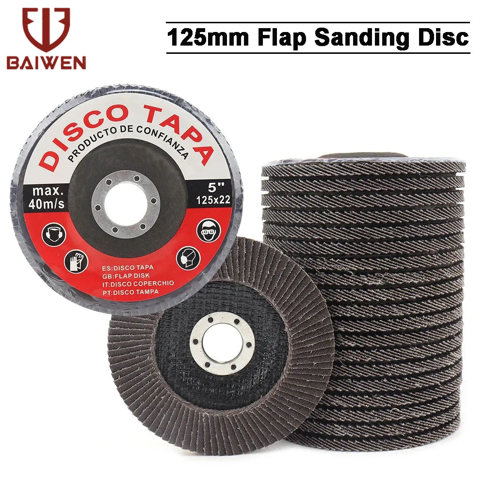 2-10pcs-Flap-Discs-125mm-Sanding-Discs-60-80-Grit-Grinding-Wheels ...