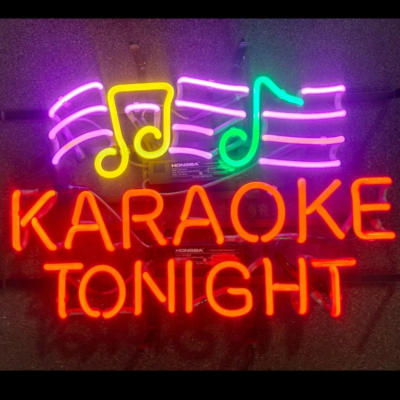Neon Sign Karaoke Tonight Light Sign Sing Music Room Window Display ...