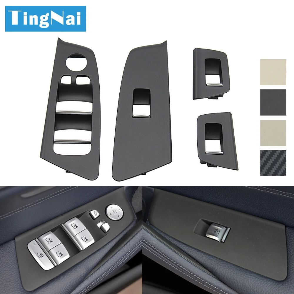 4 Colors Car Interior Door Window Lift Switch Button Panel Trim Cover ...
