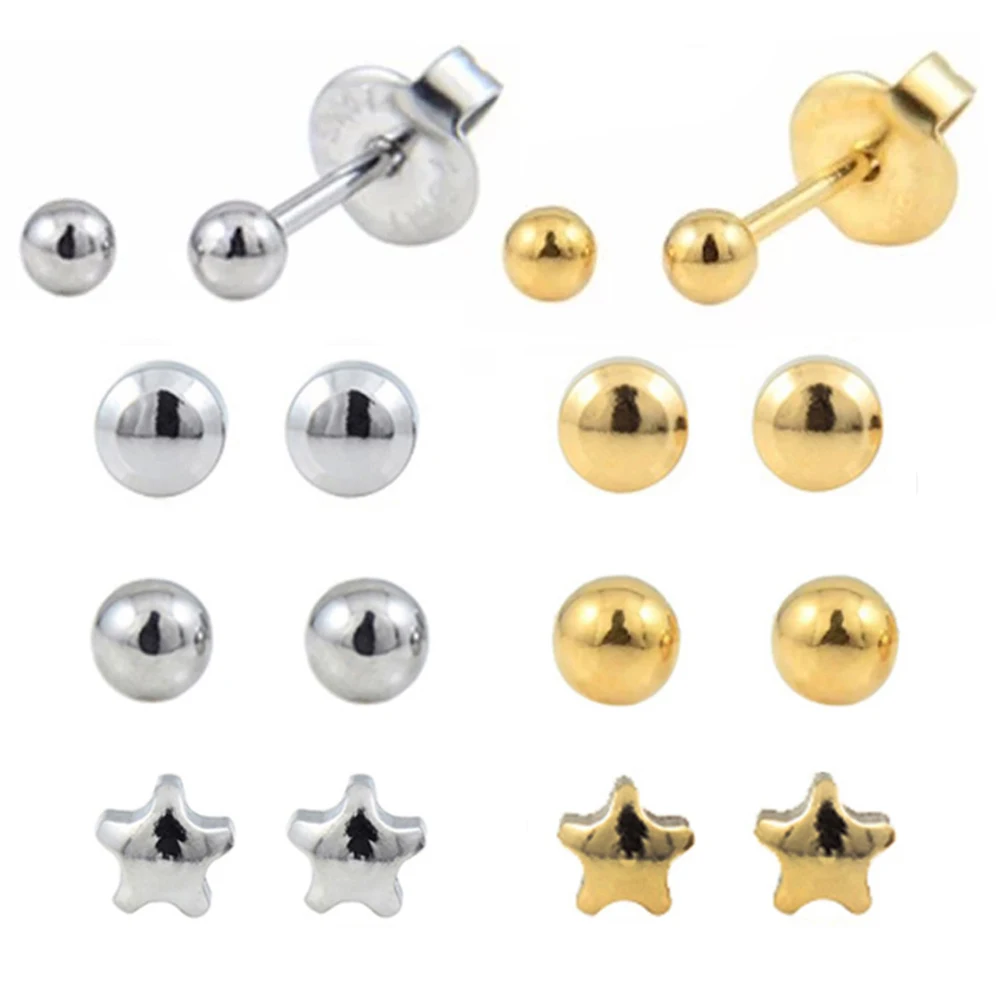 1Pair-Surgical-Steel-Earring-Studs-Ear-Piercing-Crystal-Gem-Ear-Stud ...