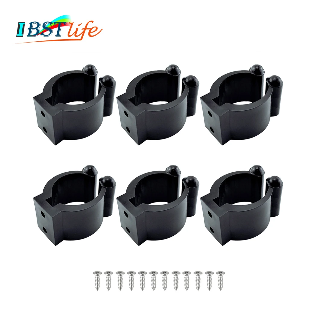 6X Nylon Portable Fishing Rod Clips Plastic Club Positioning Clamps ...
