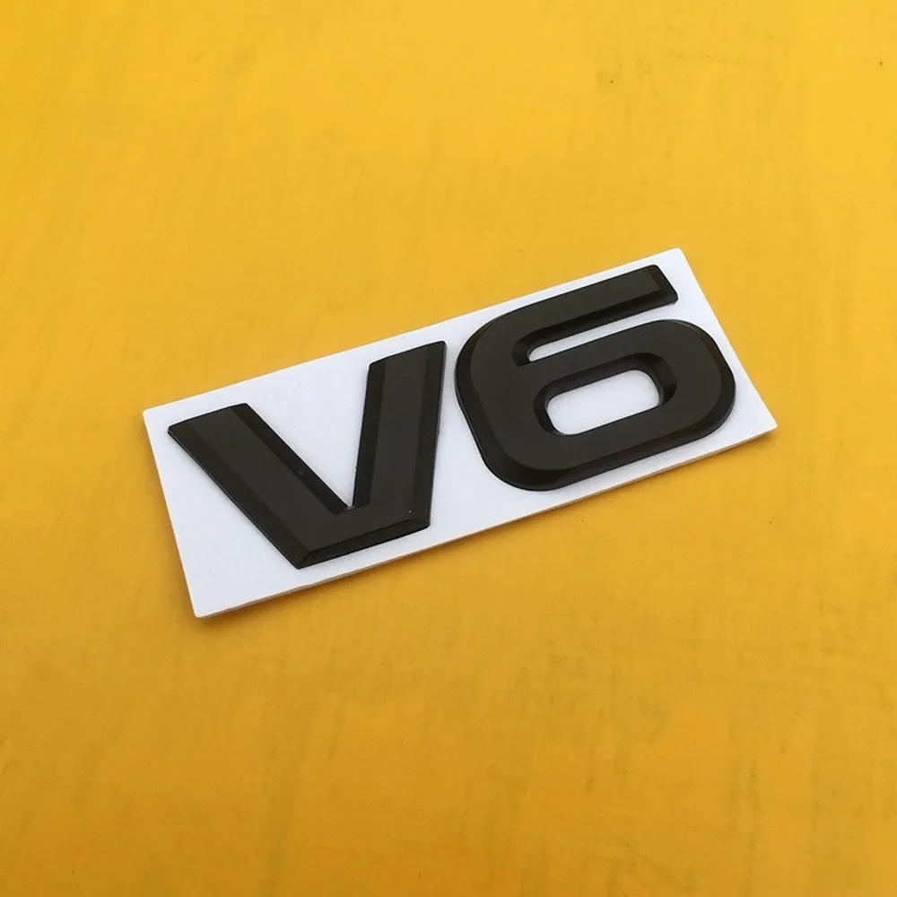 3D metal Car Emblems Logo Decal Badge Sticker For V6 Mercedes BMW Audi ...
