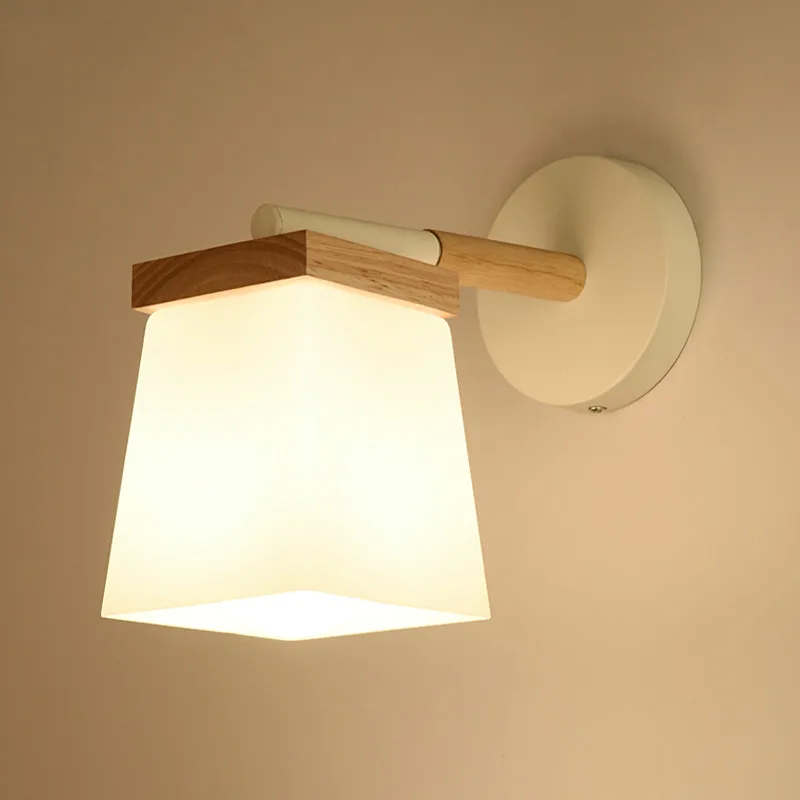 Твердая древесина для учебы отеля гостиной для чтения настенный светильник скандинавские