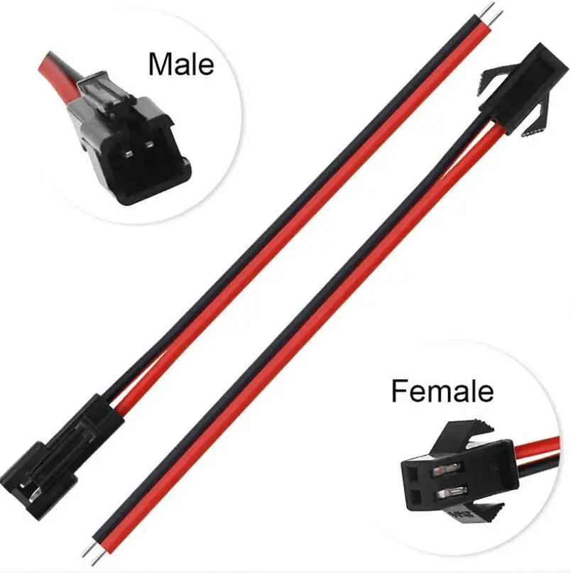 2 Wire Led Male Female Connector | Connector Wires Led Lamp | 2 Pin ...