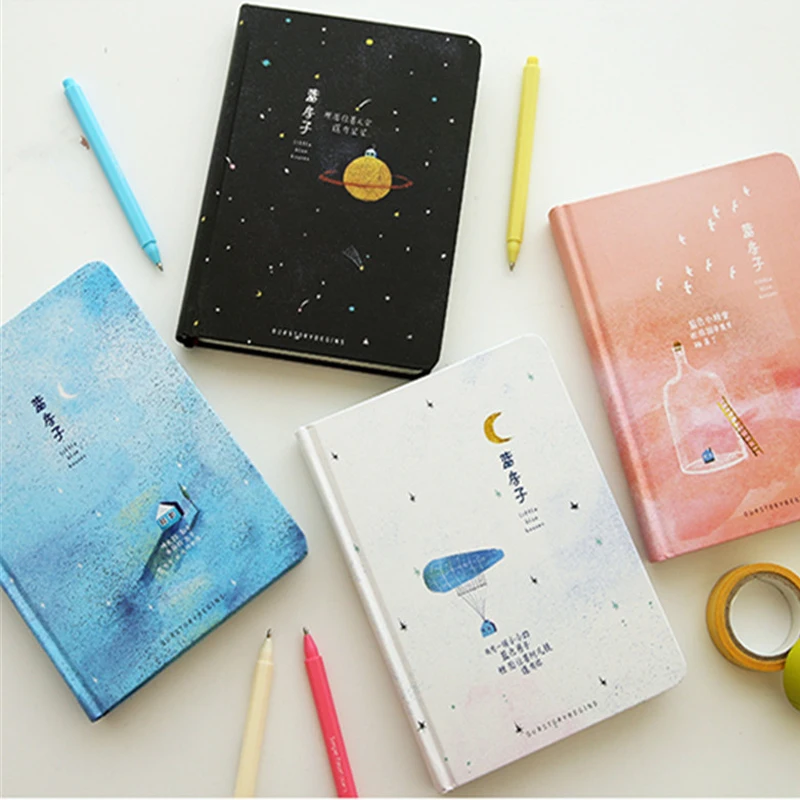 112sheets Illustration Color Paper Notebook Cute Diary Planner Journal ...