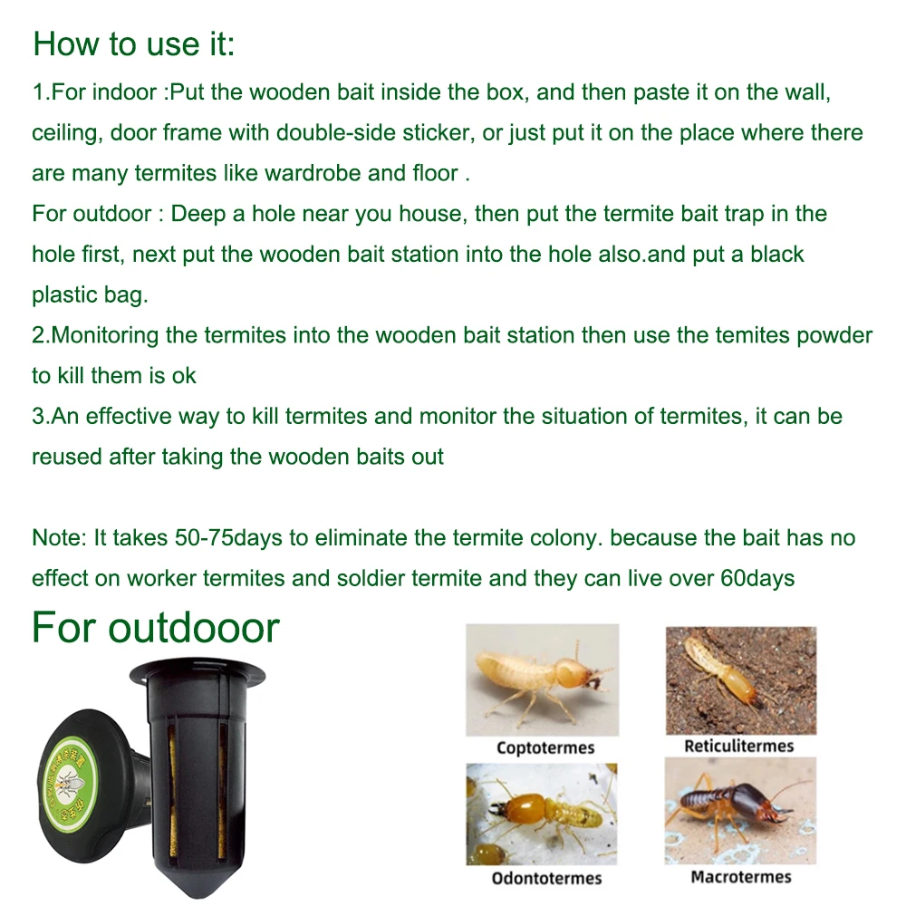 Piège nuisible,Station d'appât résistante contre les termites, système ...