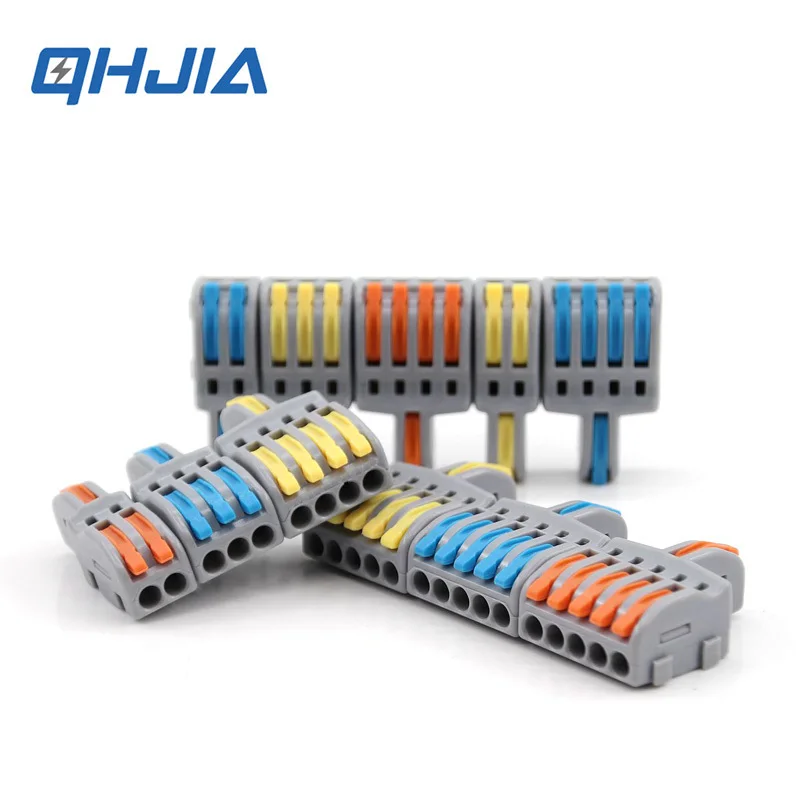 1-In-Multiple-Output-Can-Combined-Wire-Electrical-Connector-Splitter-Push-in-Terminal-Block-Butt ...