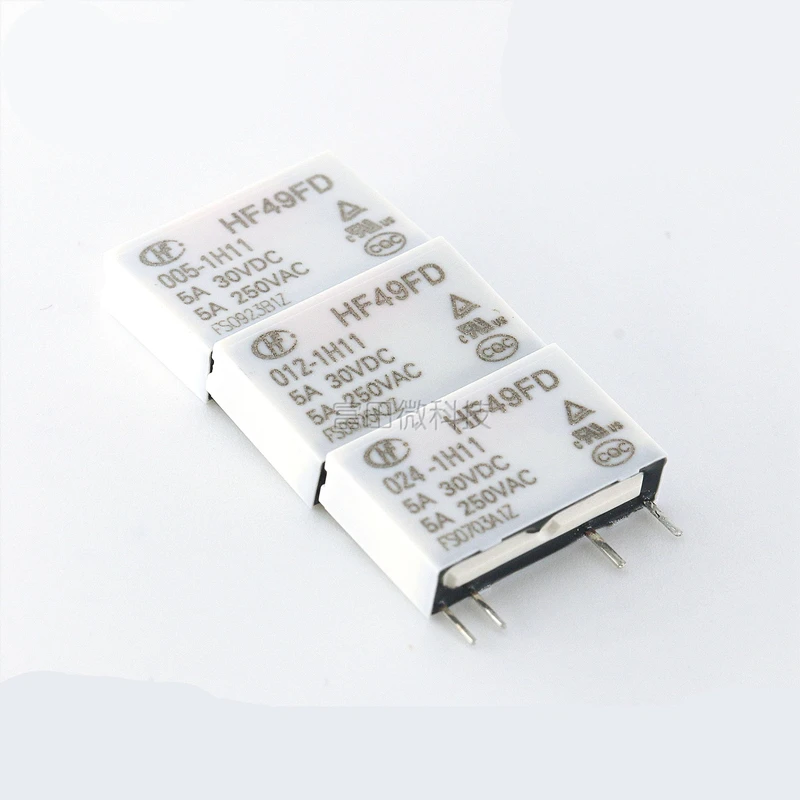 20PCS/lot Relay HF49FD 005 1H11 HF49FD 012 1H11 HF49FD 024 1H11 4PIN 5A ...