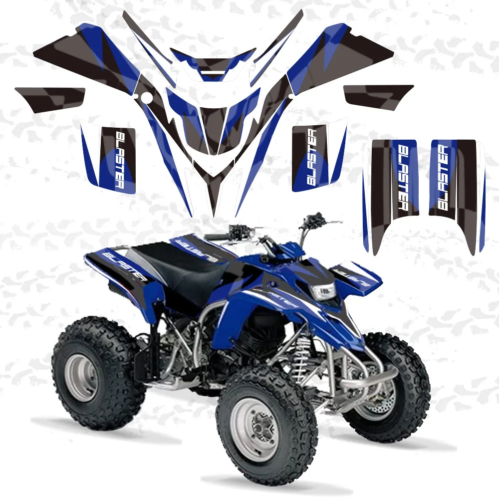 New Style Graphics Decals Stickers Wrap Full Race Kits For Atv Yamaha ...
