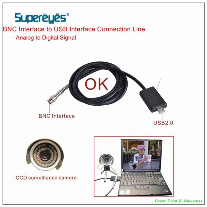 BNC to USB Analog to Digital Signal Tool BNC Camera to Connect Computer ...